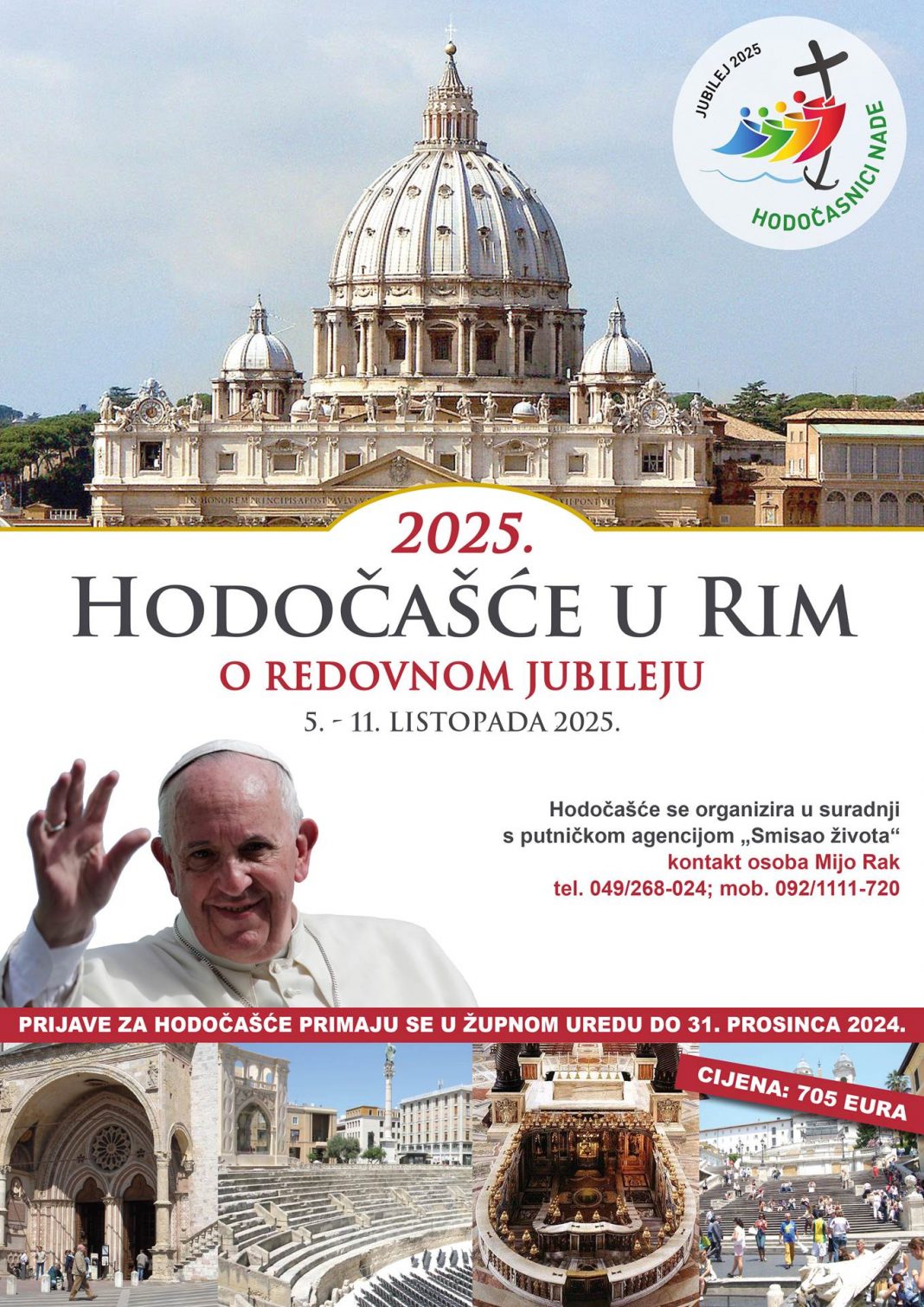 Biskupijsko hodočašće u Rim (5.-11. listopad 2025.) | Požeška biskupija